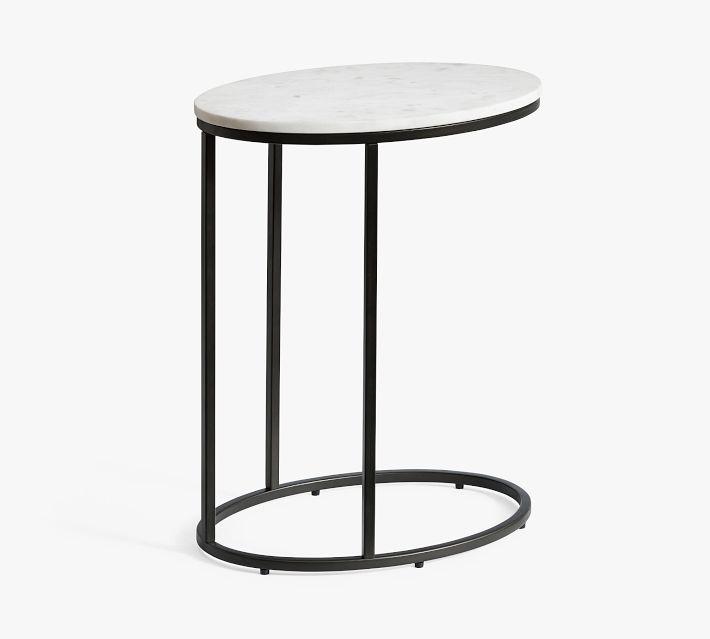 Delaney Oval C Table Bronze Pottery Barn