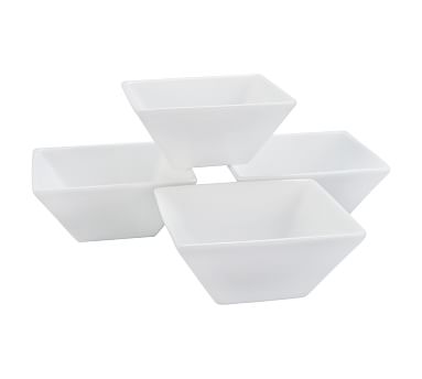BIA Square Porcelain Bowls - Set of 4 | Pottery Barn