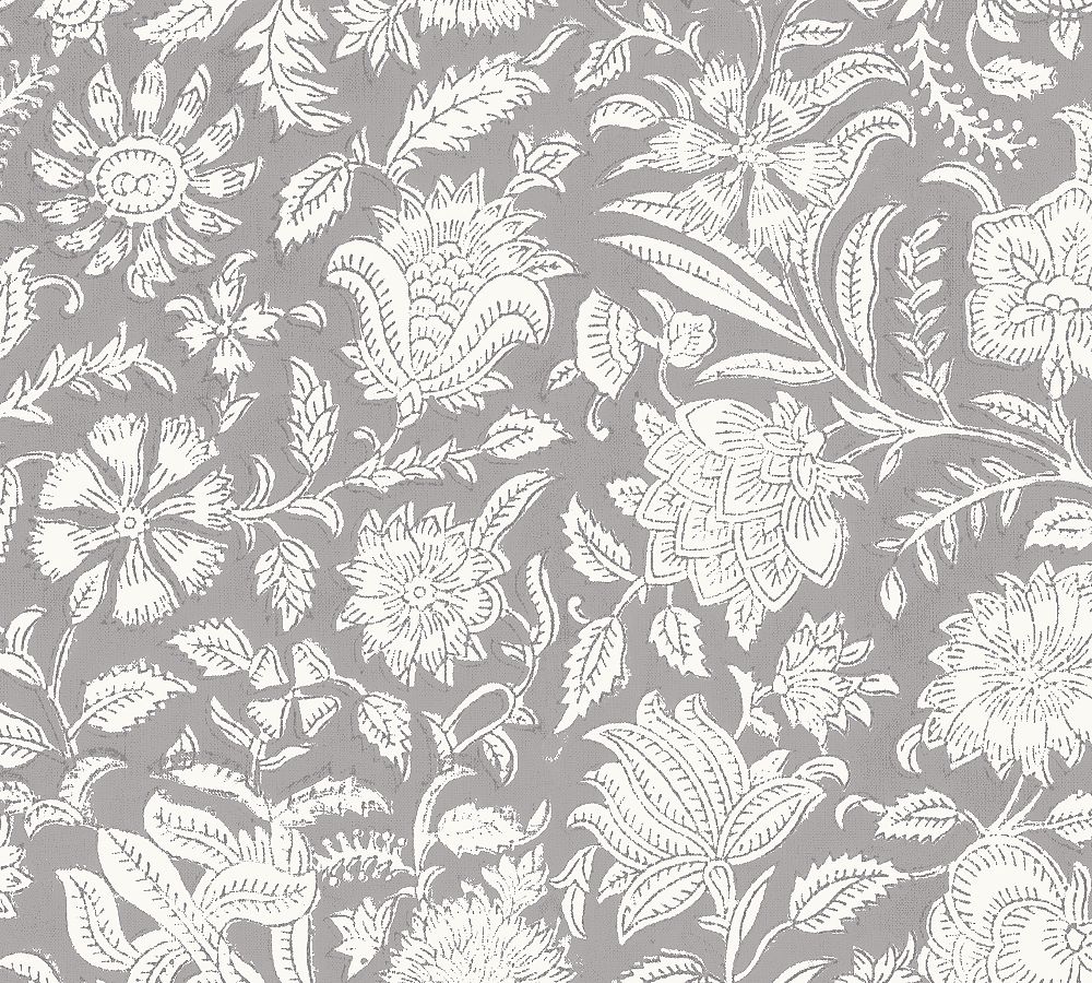 Floral Block Print Wallpaper Sample - 8"W x 12"L | Pottery Barn