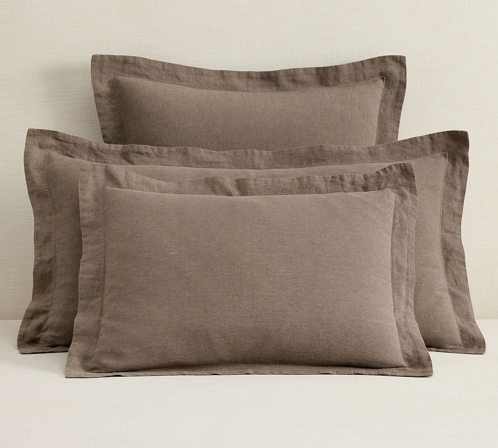 Belgian Linen Pillow Shams - Classic Ivory | Pottery Barn