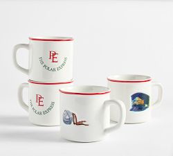 The Polar Express™ Stoneware Mugs - Set of 4 | Pottery Barn