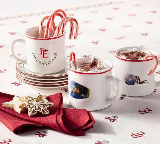 The Polar Express™ Stoneware Mugs - Set of 4 | Pottery Barn