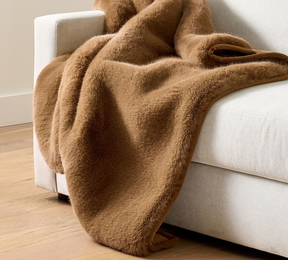 Faux Fur Mink Throw | Pottery Barn