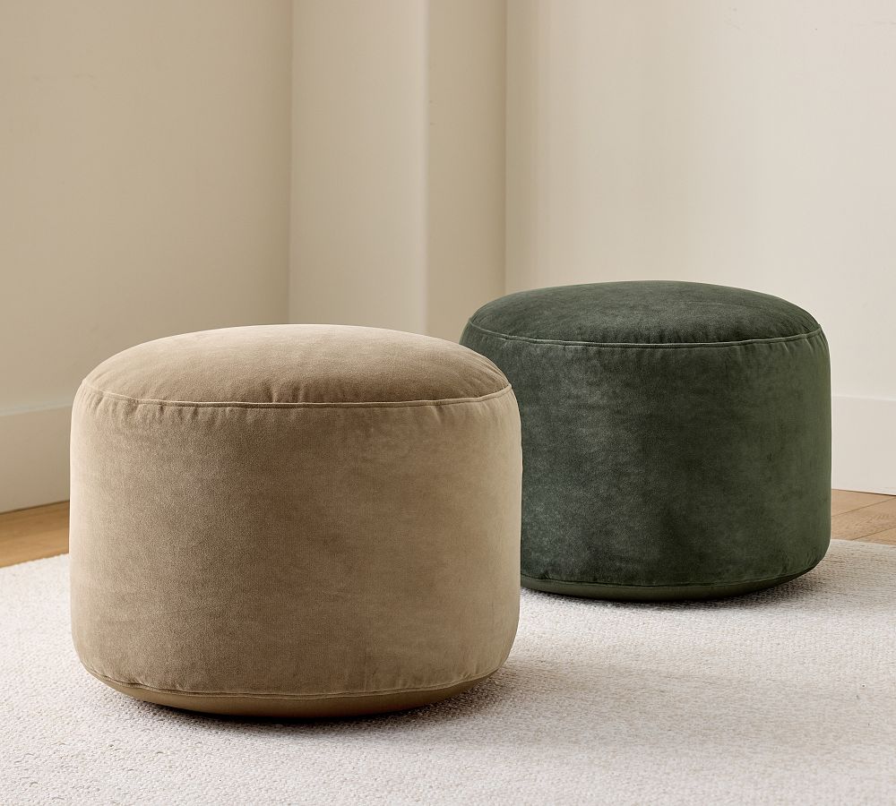 Everywhere Velvet Pouf | Pottery Barn