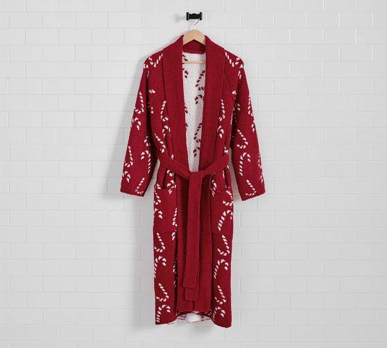 Candy Cane Jacquard Robe | Pottery Barn