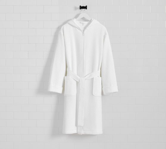Waffle Weave Resort Zip-up Robe | Pottery Barn