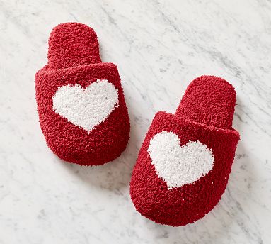 Heart Jacquard Slippers | Pottery Barn