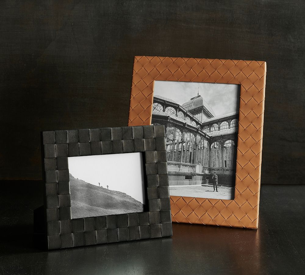 Woven Leather Frames | Pottery Barn