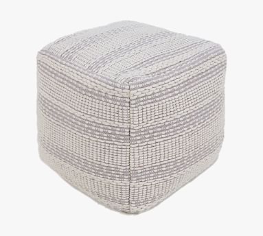Glace Handwoven Wool Pouf | Pottery Barn