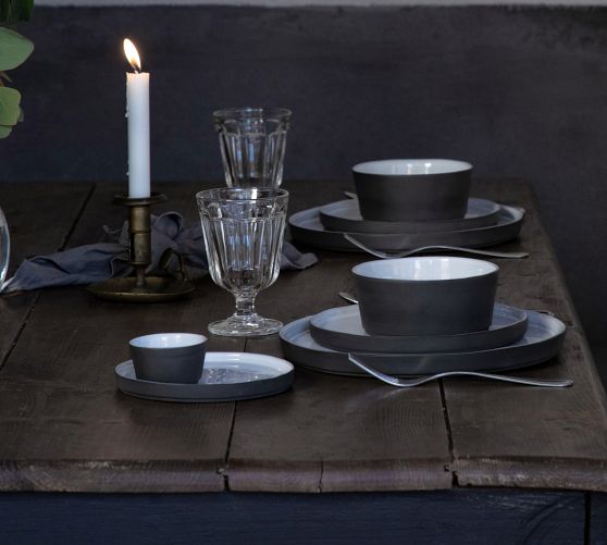 Artisanal Recycled Stoneware 16-Piece Dinnerware Set | Pottery Barn