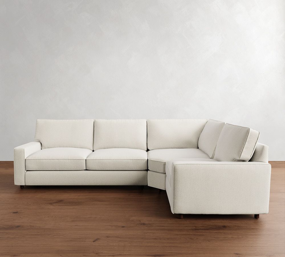 PB Comfort Square Arm 3-Piece Wedge Sleeper Sectional (119") | Pottery Barn