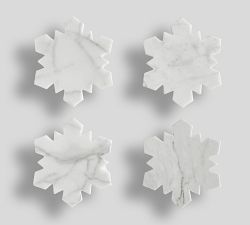 Marble Snowflake Coasters - Set of 4 | Pottery Barn