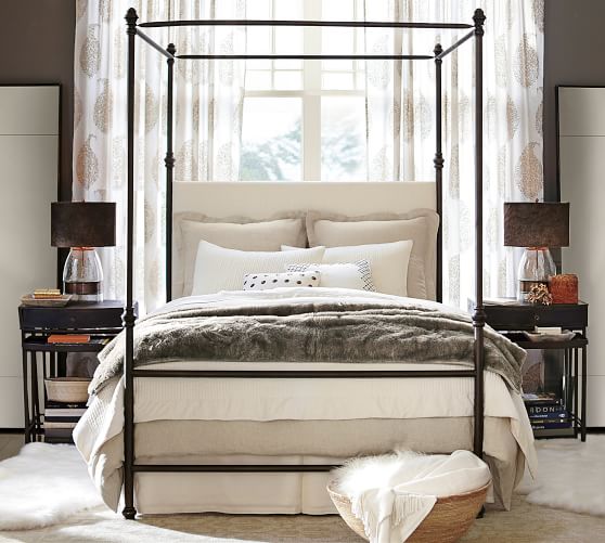 Pottery barn metal canopy bed store