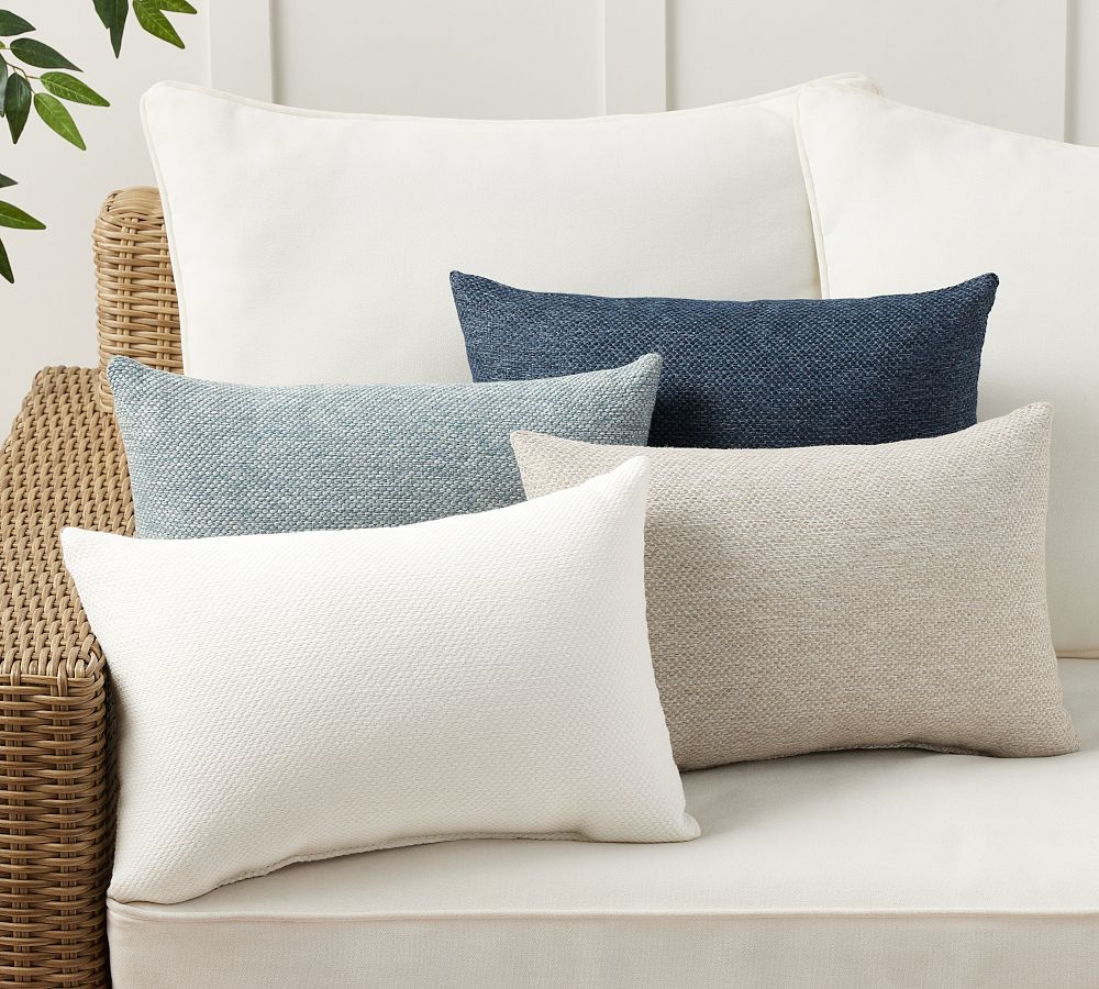 Sunbrella® Recycled Woven Outdoor Pillow | Pottery Barn