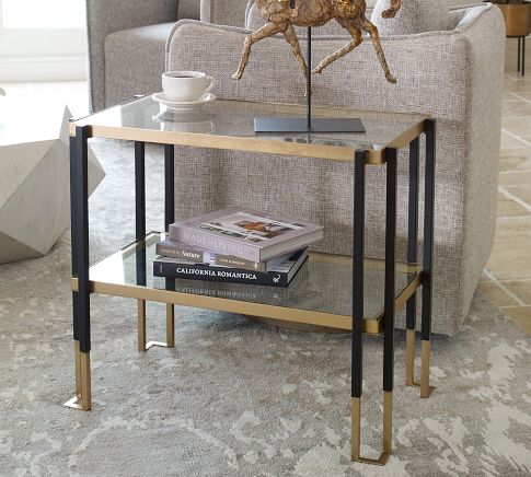 Keller Rectangular Glass Accent Table 28 Pottery Barn