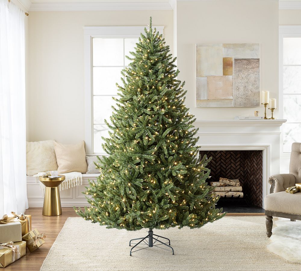 Tree Classics by Balsam Hill Lit Valley Fir Faux Christmas Tree ...