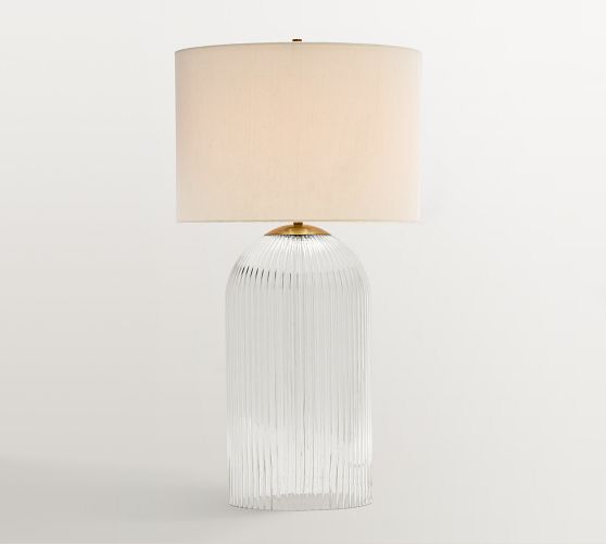 Cooper Ribbed Glass Table Lamp (19"-30") | Pottery Barn