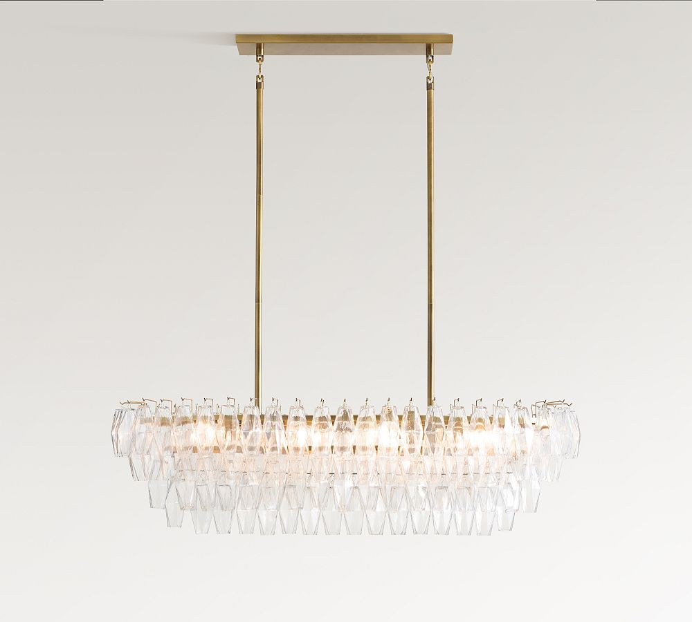 Florence Crystal Linear Chandelier – Elegant Lighting | Pottery Barn