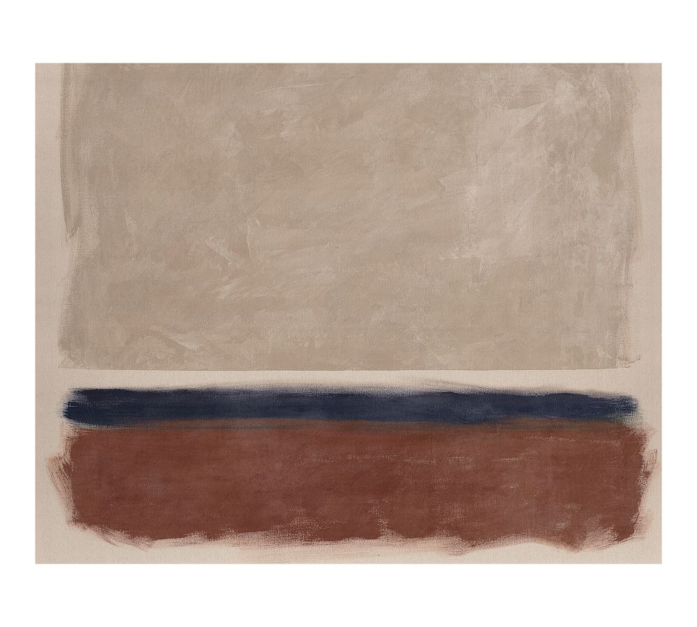 Red Ground Abstract Canvas | Pottery Barn