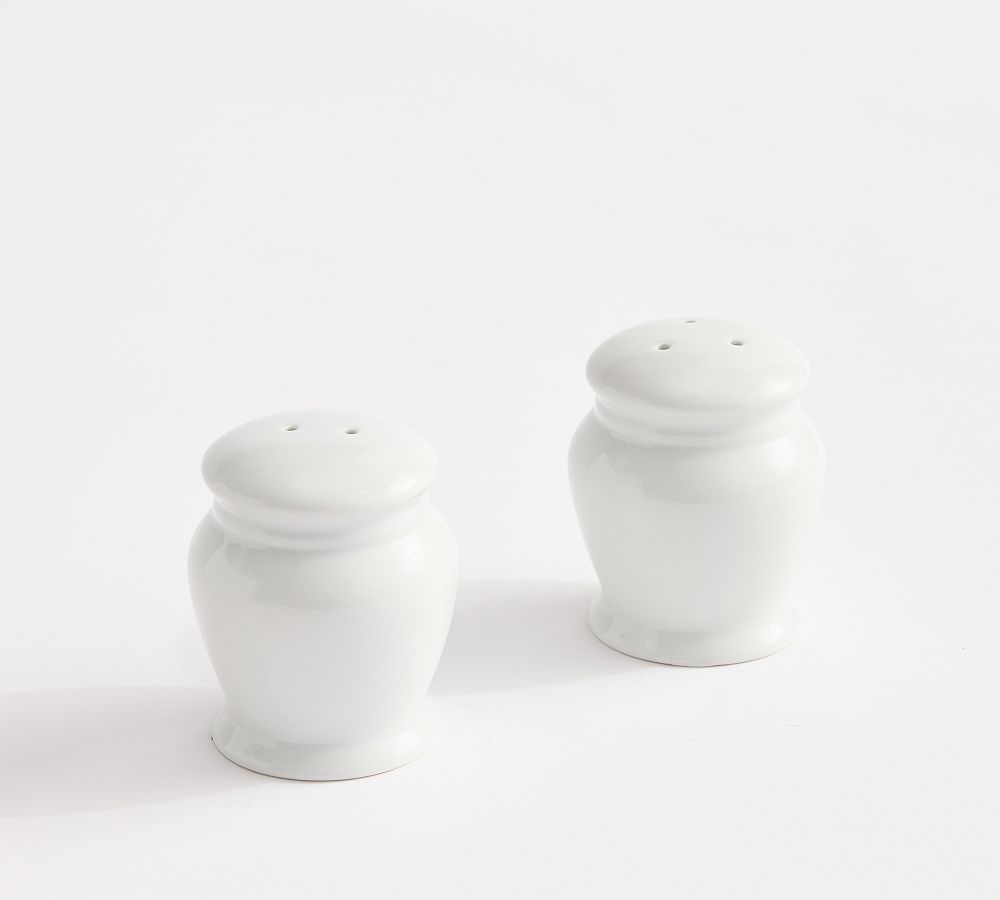 Caterer's Box Porcelain Salt & Pepper Shakers | Pottery Barn