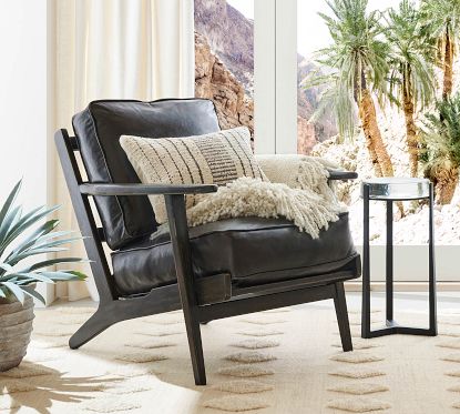 Raylan Leather Chair Pottery Barn