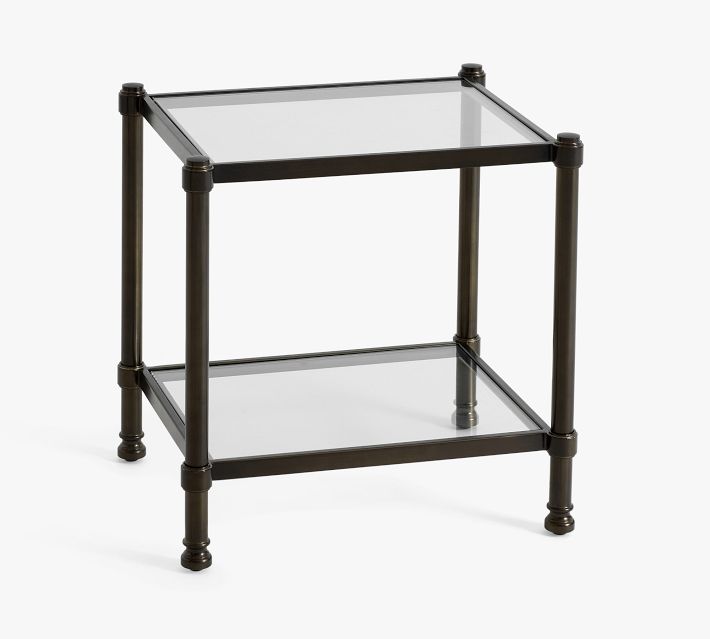 Rectangular square glass side table store