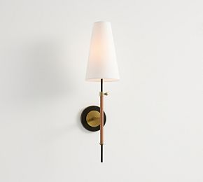 Harrison Leather Wrapped Sconce (24") | Pottery Barn