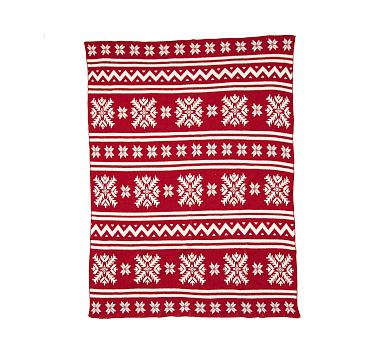 Winter Snowflakes Throw Blanket | Pottery Barn
