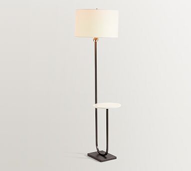Delaney Marble Floor Lamp Brass