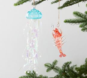 Sparkling Sea Creature Ornaments - Perfect Holiday Decor | Pottery Barn