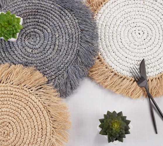 Raffia Placemats, Set of 4 | Pottery Barn
