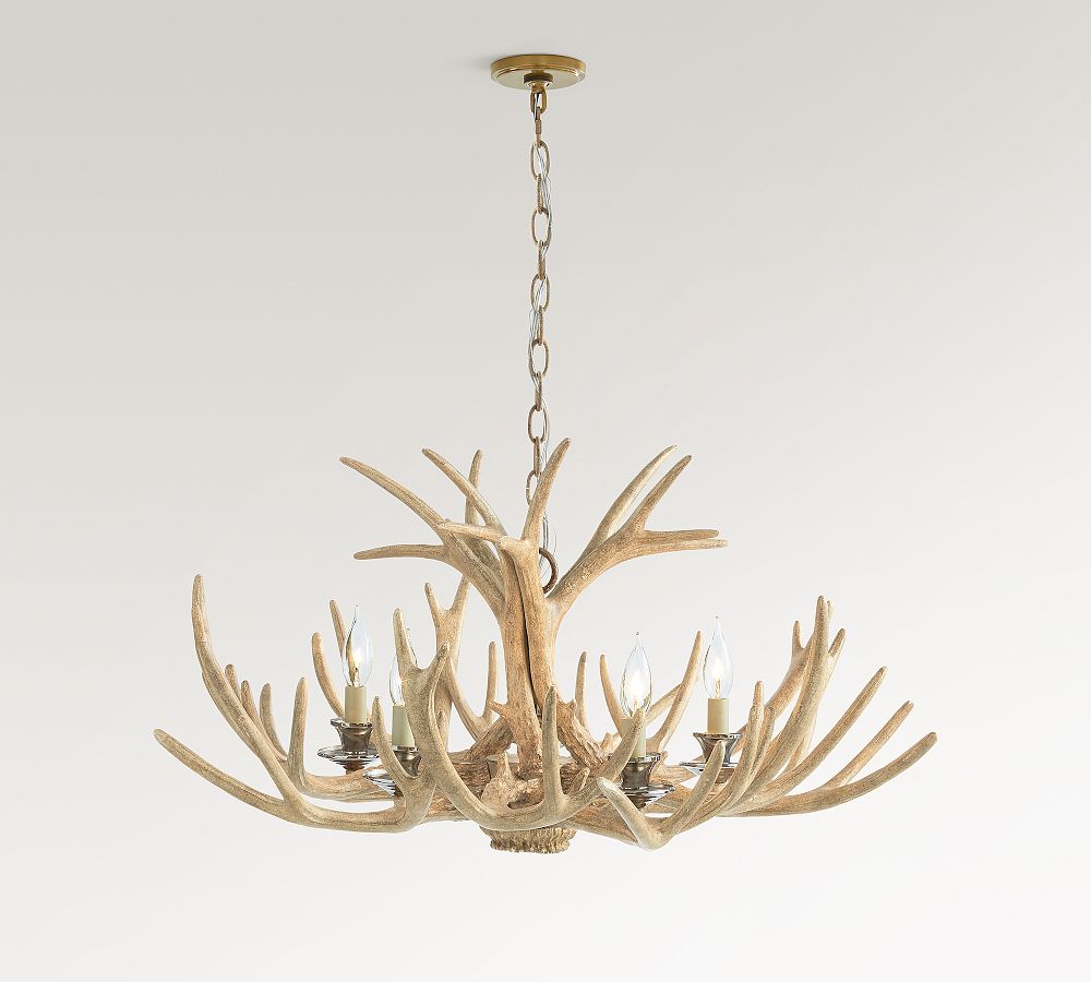Faux Antler Chandelier Fixture | Pottery Barn