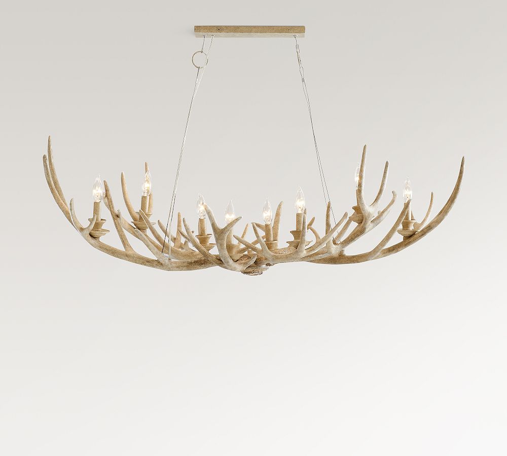 Faux Antler Linear Chandelier | Pottery Barn