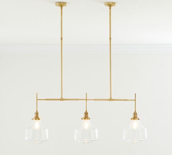 Schoolhouse Glass Linear Chandelier | Pottery Barn