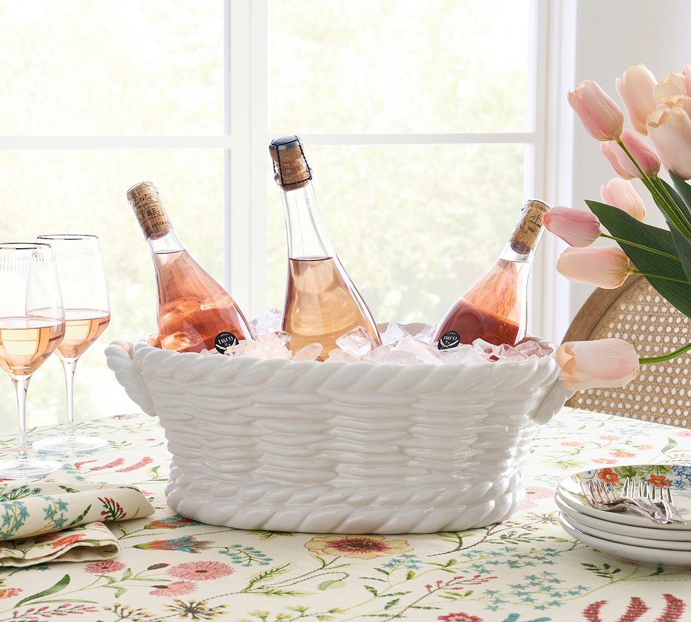 Heirloom Basketweave Party Bucket | Pottery Barn