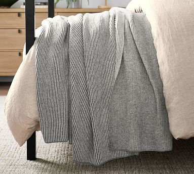 Reversible Rib Blanket | Pottery Barn