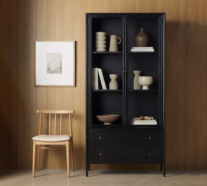 Pottery barn black hutch store