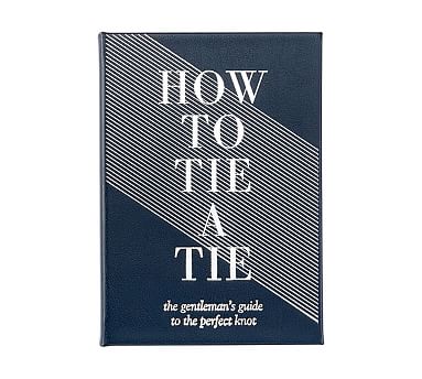 How to Tie A Tie Leather-Bound Book | Pottery Barn