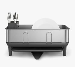 Simplehuman® Compact Steel Dish Drying Rack | Pottery Barn