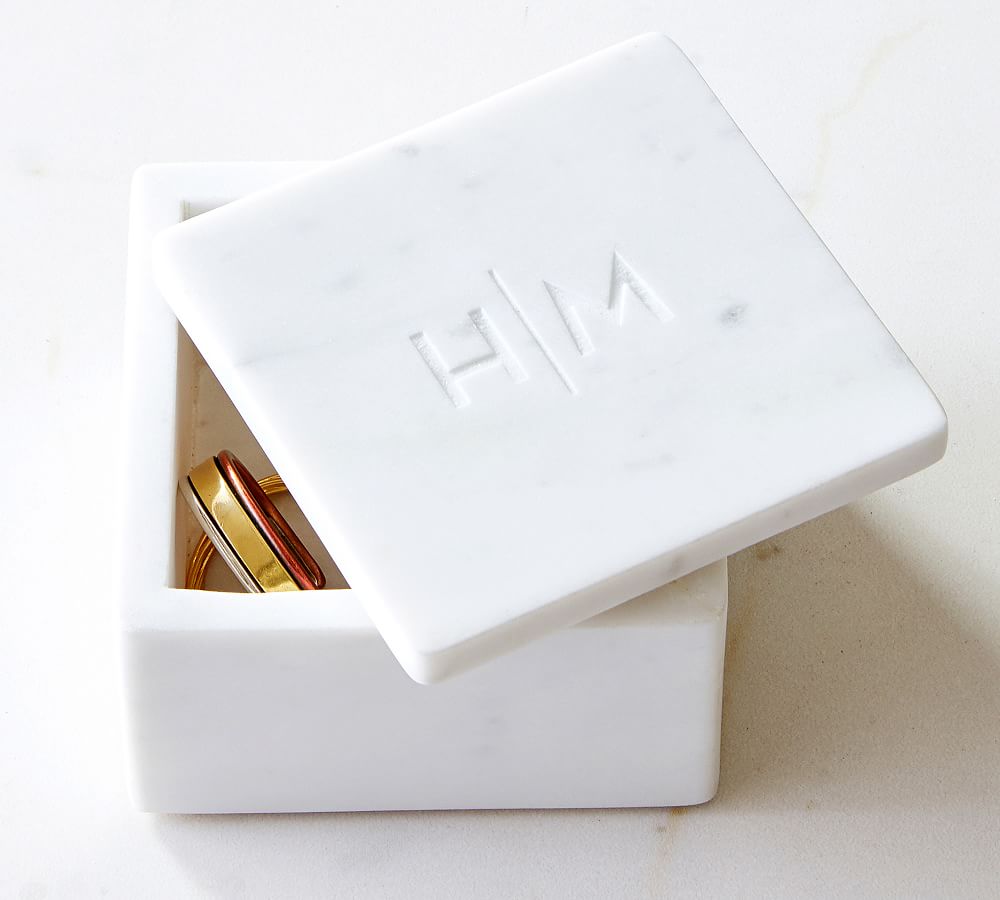Square Marble Trinket Box | Pottery Barn