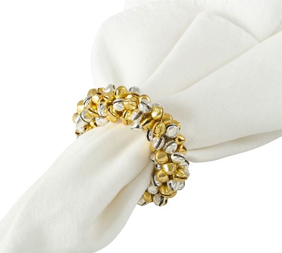 Jingle Bell Napkin Rings, Set of 4 | Pottery Barn
