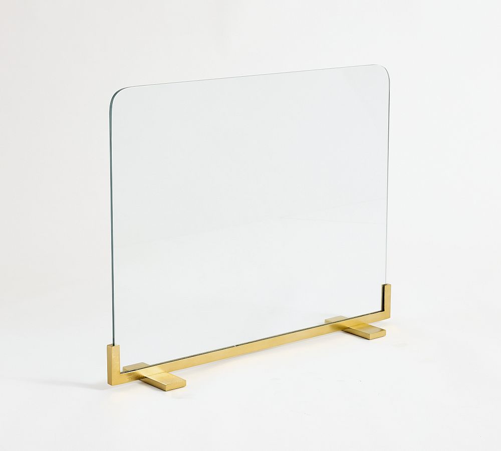 Linden Fireplace Glass Screen | Pottery Barn