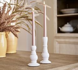 Handcrafted Emery Ceramic Candlestick | Pottery Barn