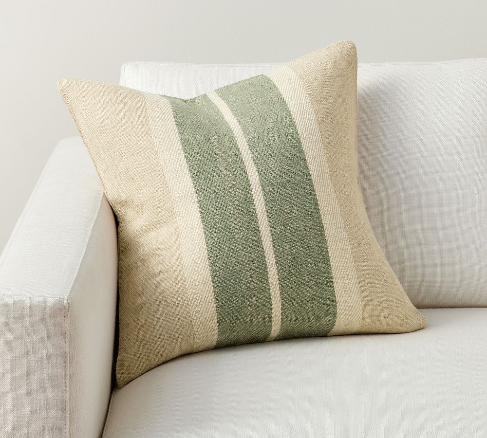 Triston Reversible Striped Pillow | Pottery Barn