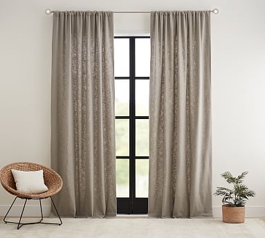 Open Box: Seaton Textured Cotton Curtain | Pottery Barn