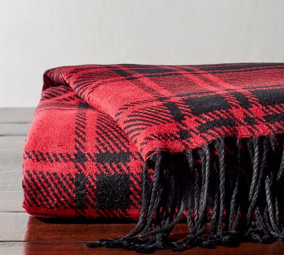 Jasper Plaid Throw Blanket | Pottery Barn
