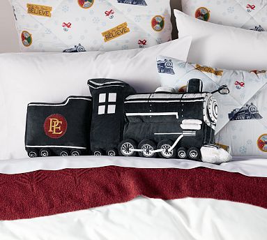 The Polar Express™ Train Shaped Pillow | Pottery Barn