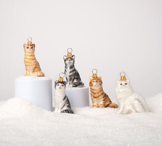 Heirloom Handmade Cat Ornaments | Pottery Barn