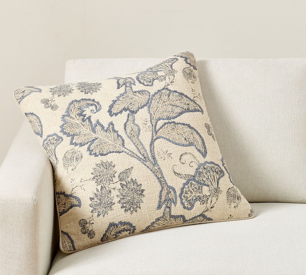 Avril Embroidered Pillow - Elegant Home Accent | Pottery Barn