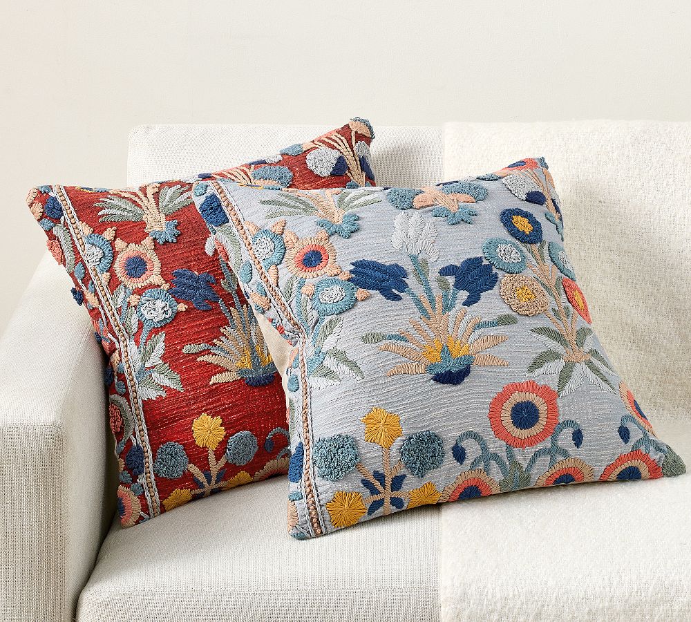 Alice Embroidered Pillow | Pottery Barn